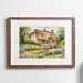 Cotswold Water Color House Painting | Country Garden Landscape ...
