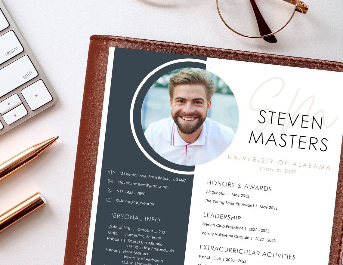 Fraternity Resume Template With Photo Social Resume Template and Cover ...