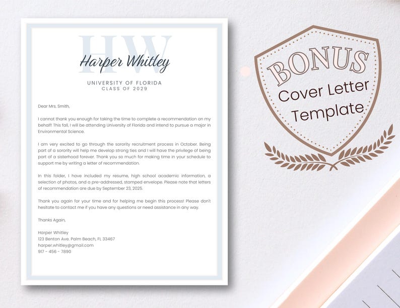 Editable Blue Sorority Resume Template, Cute Canva Design With Photo ...