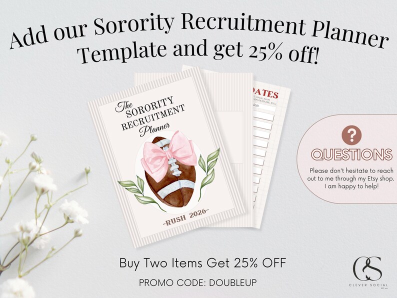 Green Floral Sorority Resume Template With Photo; Aesthetic Rush Resume ...