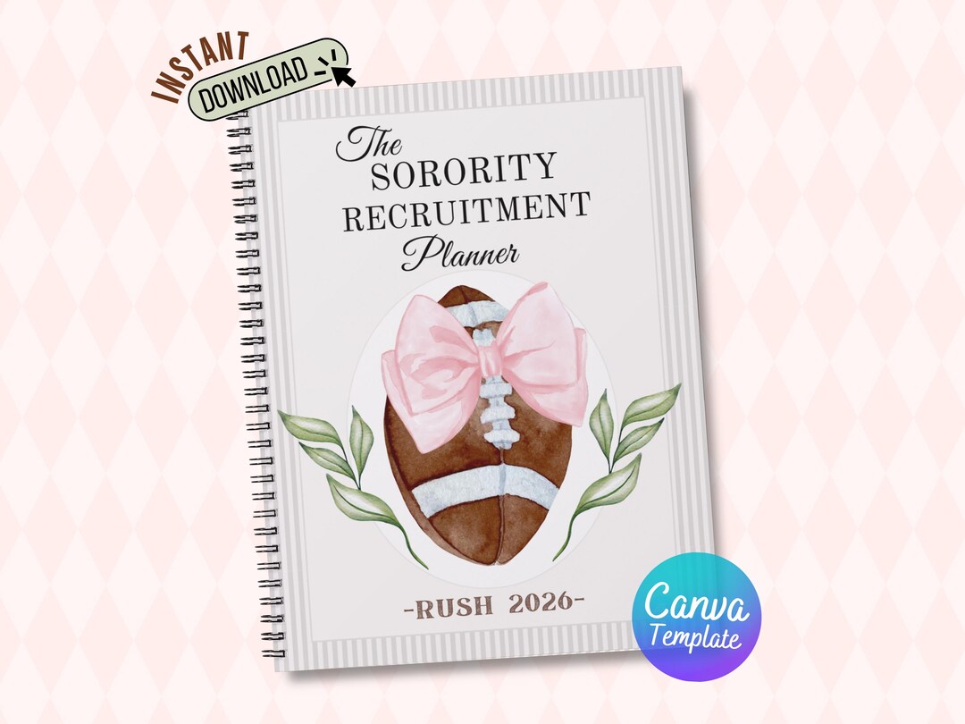 2026 Sorority Recruitment Planner; Sorority Recruitment Organization ...
