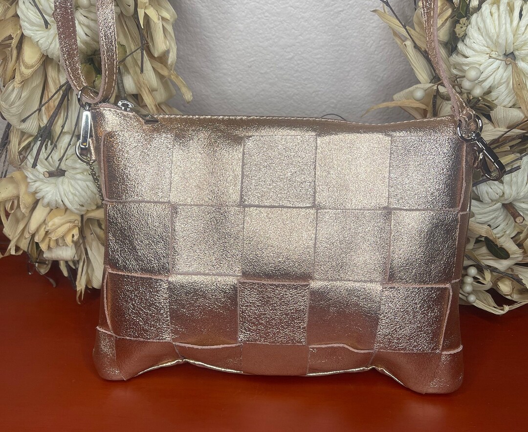 Firenze Italian Leather Shoulder Bag-genuine Leather Lacquered Suede ...