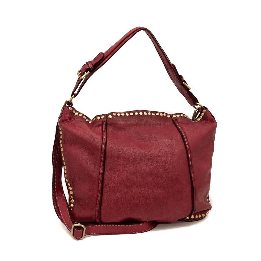 Anna Italian Leather Hobo Crossbody Bag-genuine Italian Leather Aged ...