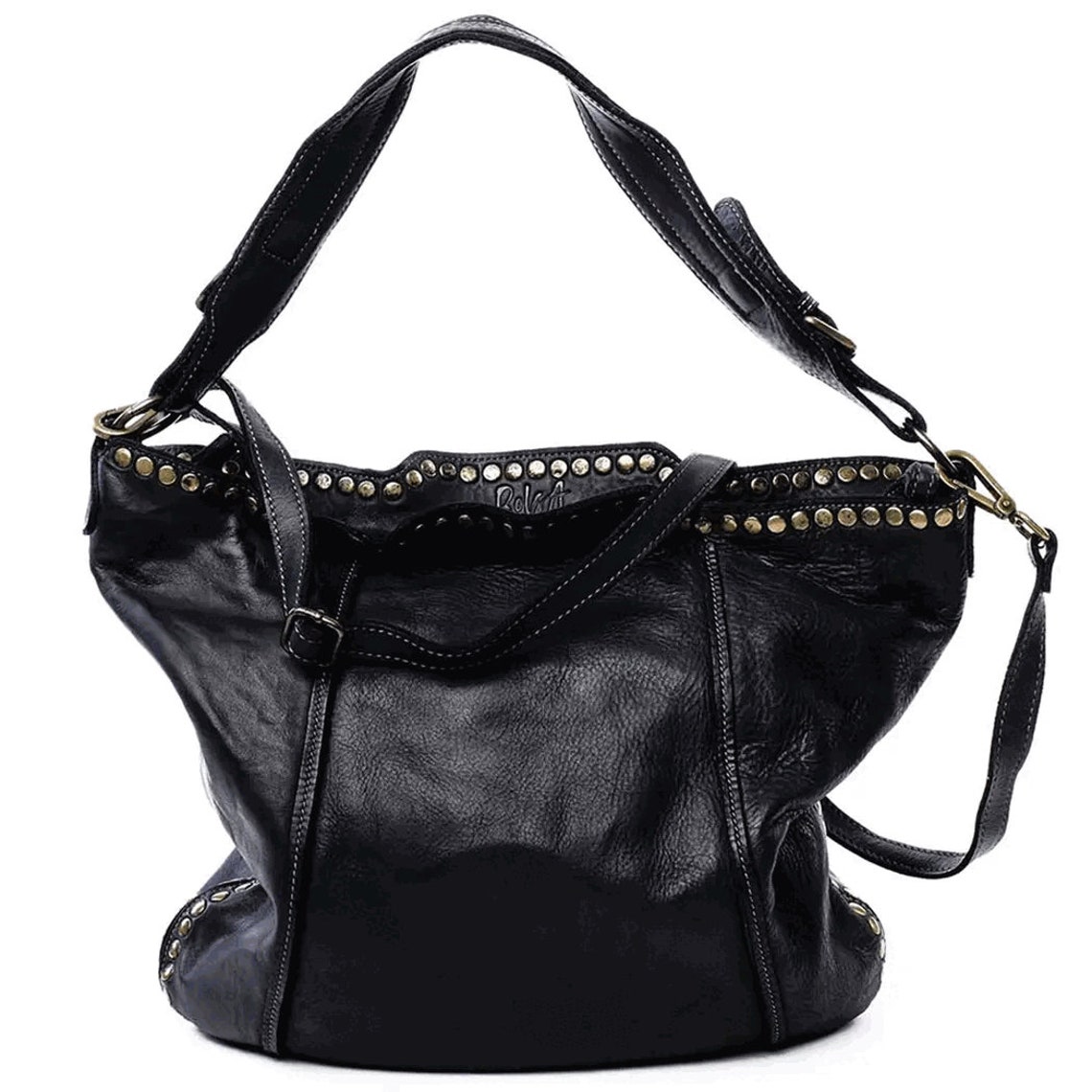 Anna Italian Leather Hobo Crossbody Bag-genuine Italian Leather Aged ...