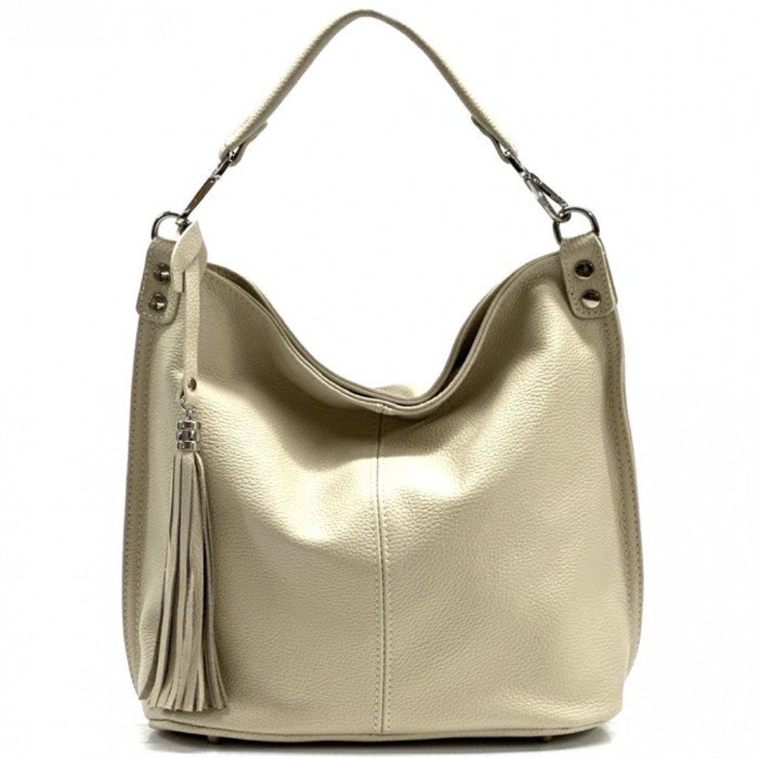 Italian Leather Shoulder Bag-selene Leather Hobo Handbag-italian ...