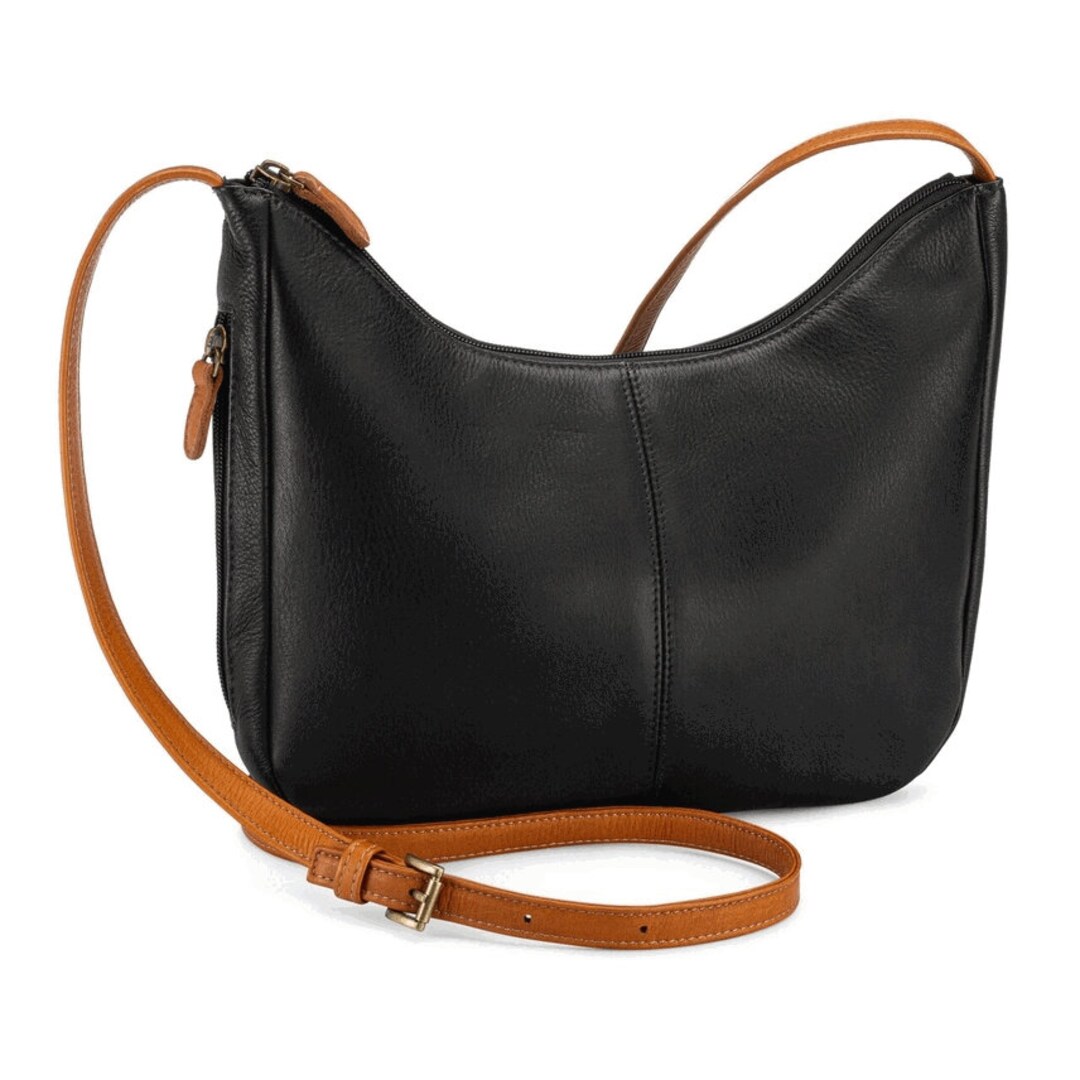 Classic Hobo Leather Crossbody-genuine Full Grain Two-tone Leather ...