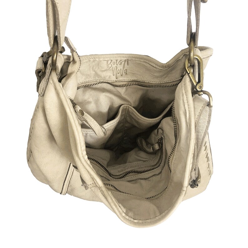 Anna Italian Leather Hobo Crossbody Bag-genuine Italian Leather Aged ...