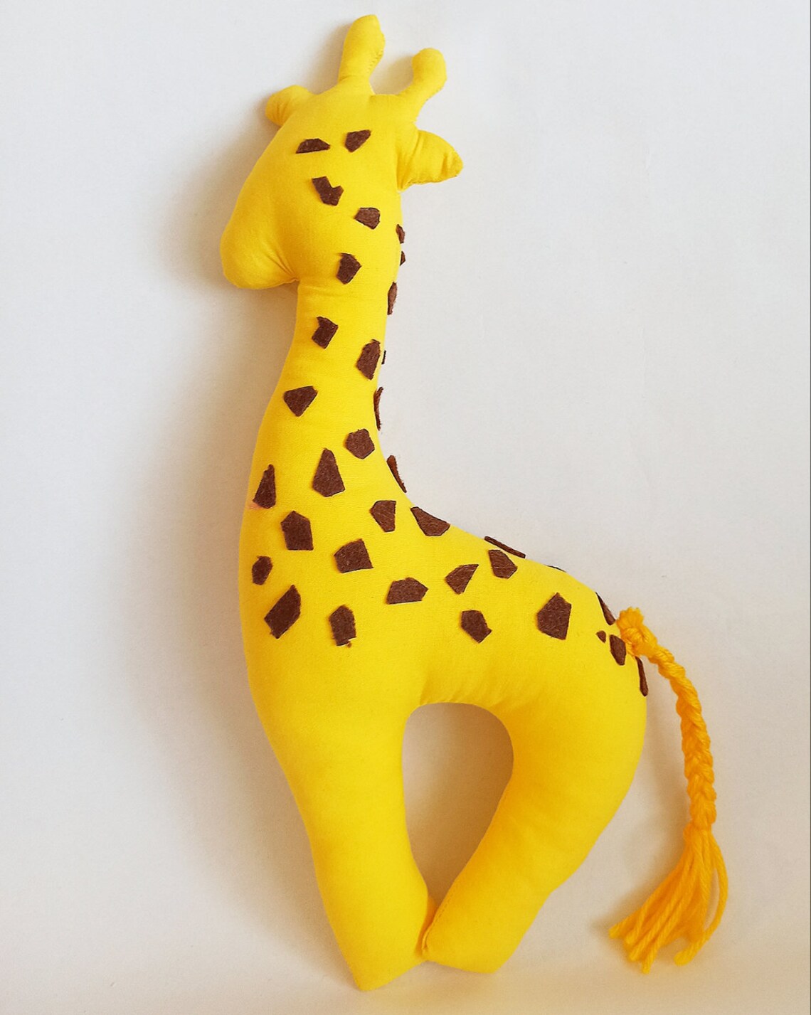 Hand Sewn Girraffe Cuddly Pillow, Plush, Yellow, Soft, Toy - Etsy