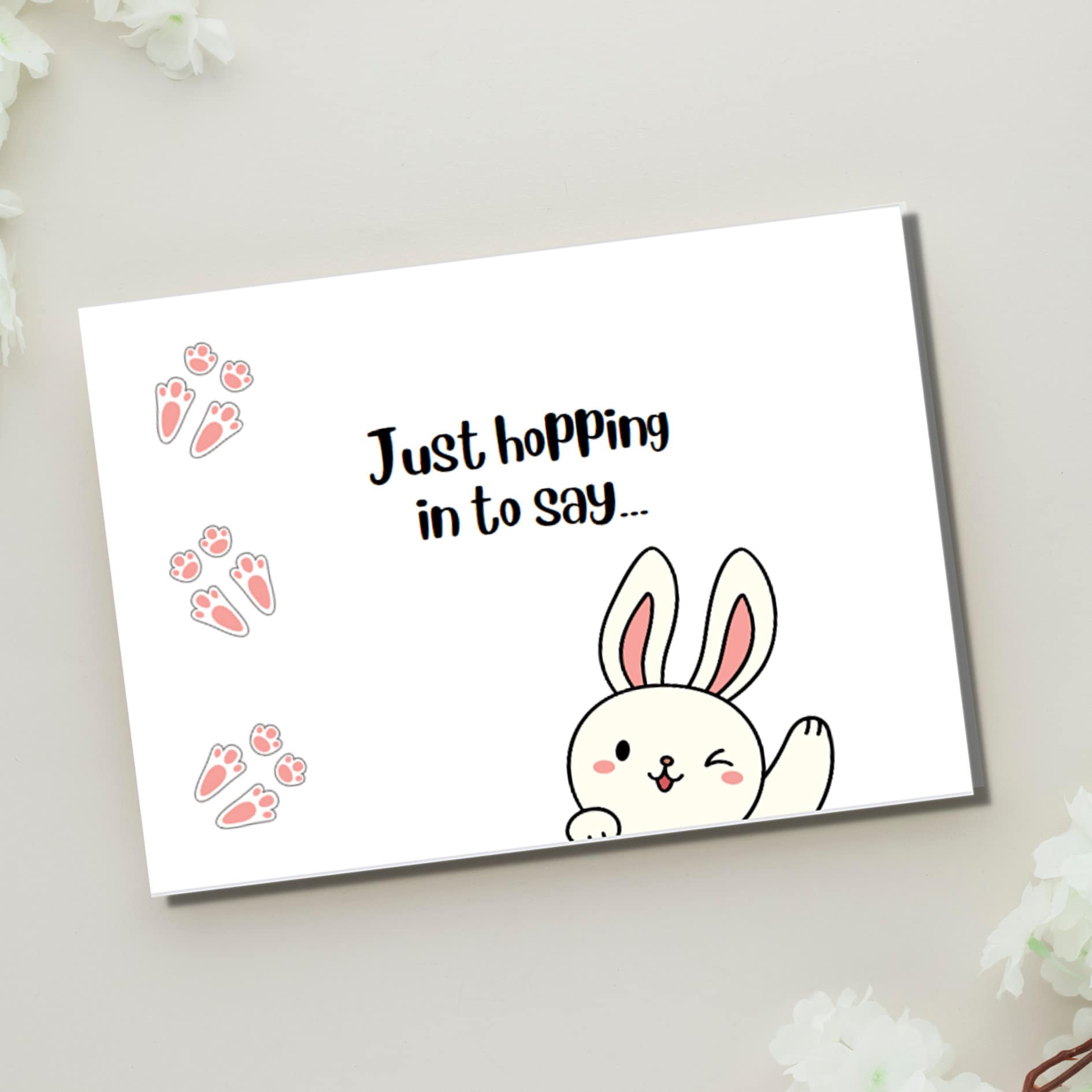 Cute Bunny Card, Some-bunny Loves You Card, I Love You Card, Couple's ...
