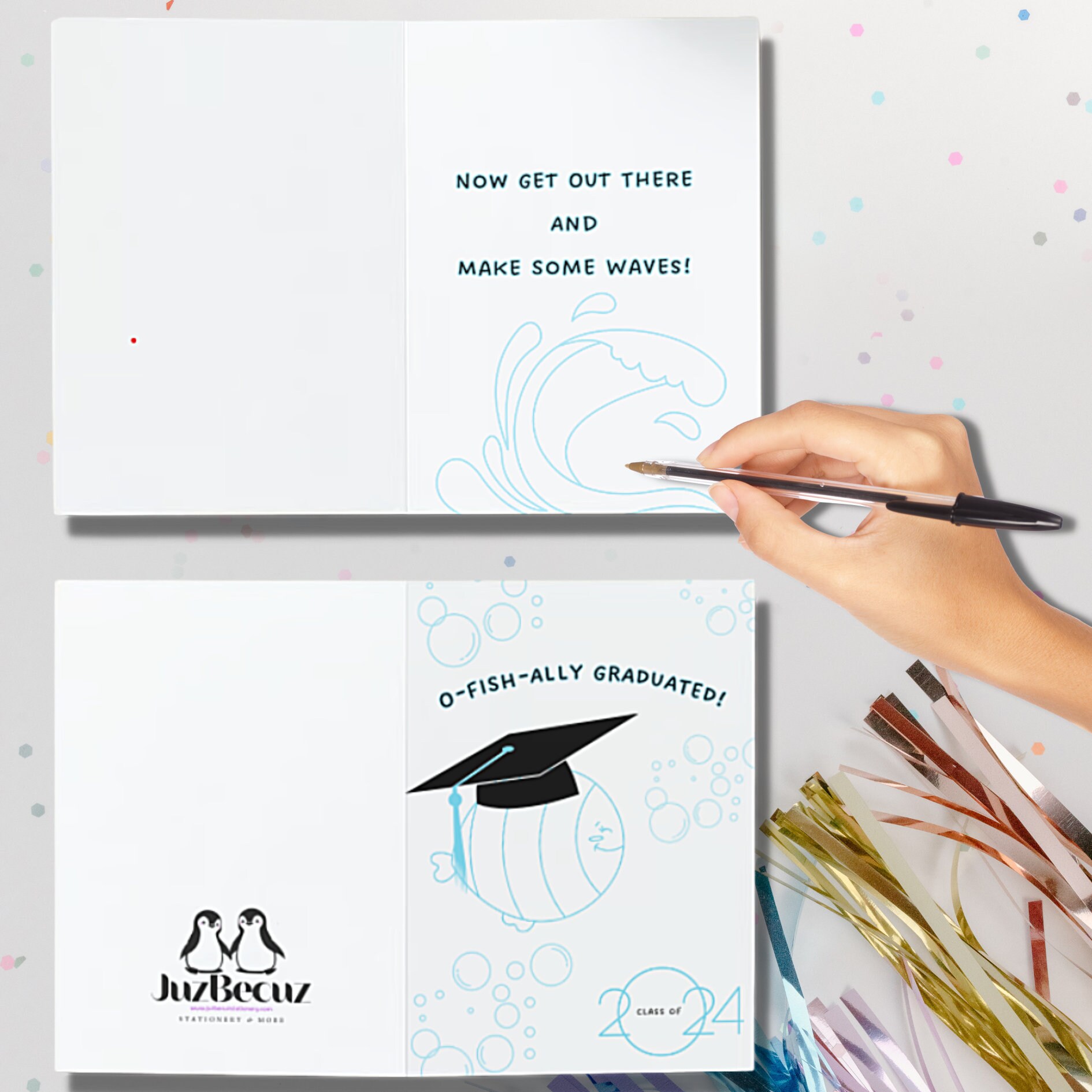 Fish Pun Graduation Card, O-fish-ally Graduated, High School Graduation ...