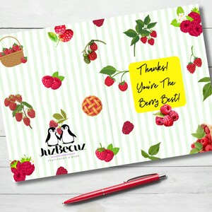 Berry Thank You Cards, Strawberry Thank You Card, Blueberry Card ...