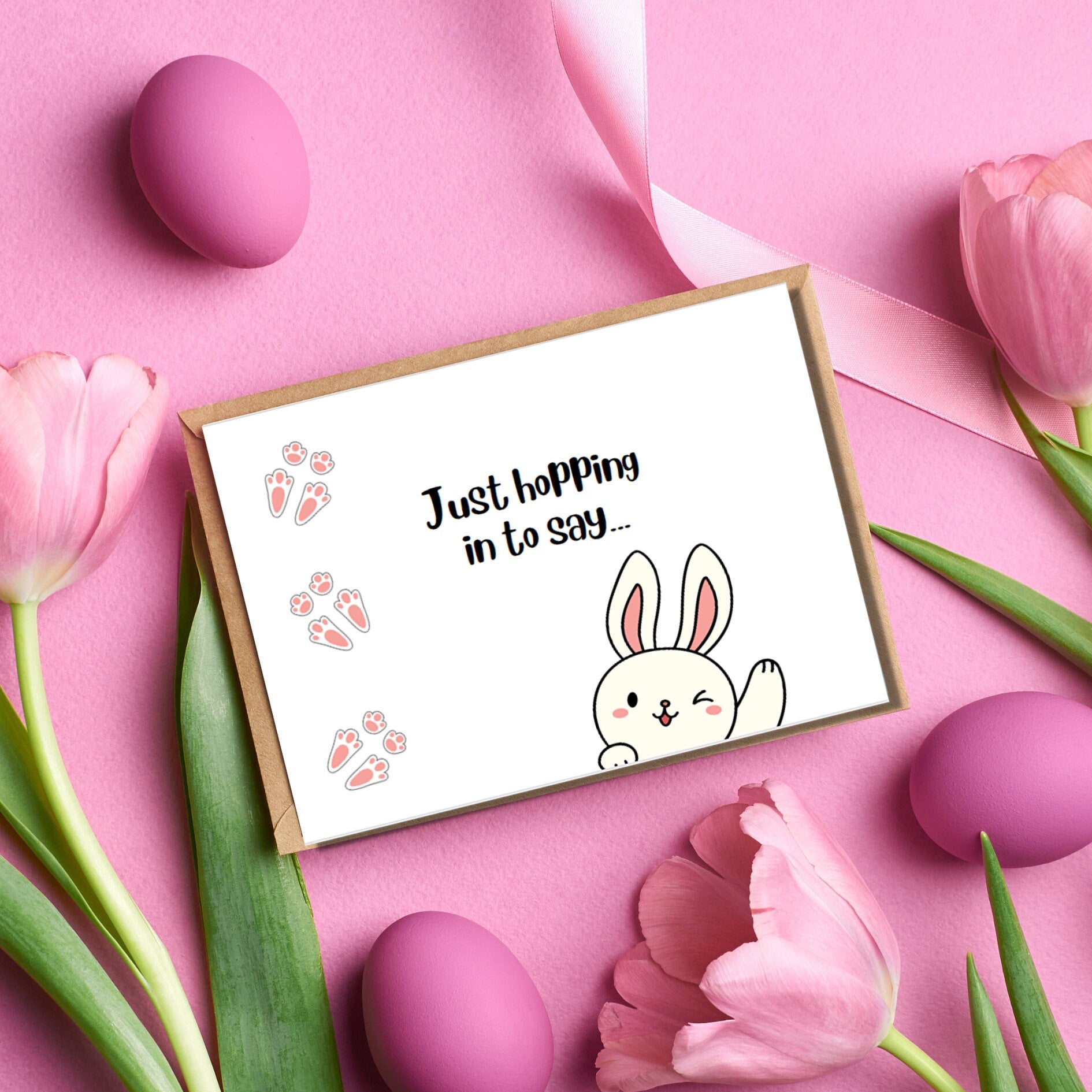 Cute Bunny Card, Some-bunny Loves You Card, I Love You Card, Couple's ...