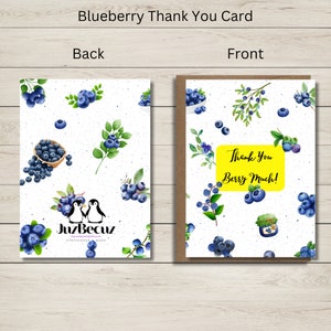 Berry Thank You Cards, Strawberry Thank You Card, Blueberry Card ...
