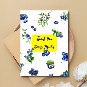 Berry Thank You Cards, Strawberry Thank You Card, Blueberry Card ...