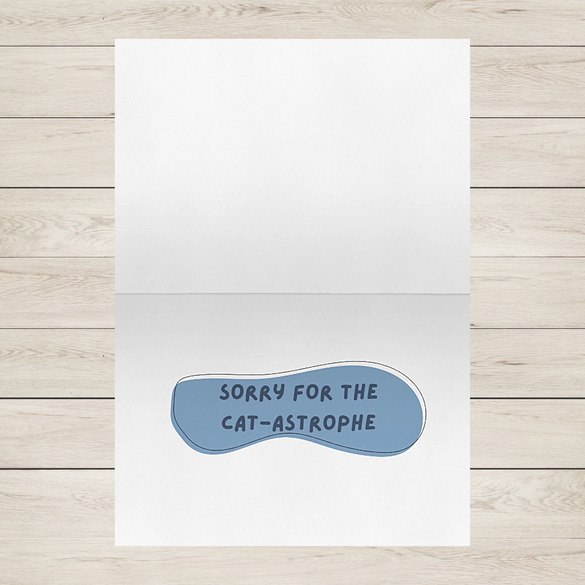 Cute Cat Pun Apology Card Sorry for the Cat-astrophe - Etsy