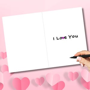 Cute Korean Saranghae I Love You Card, Kawaii Hand Heart Friendship Card, Card for Kdrama Fan ...