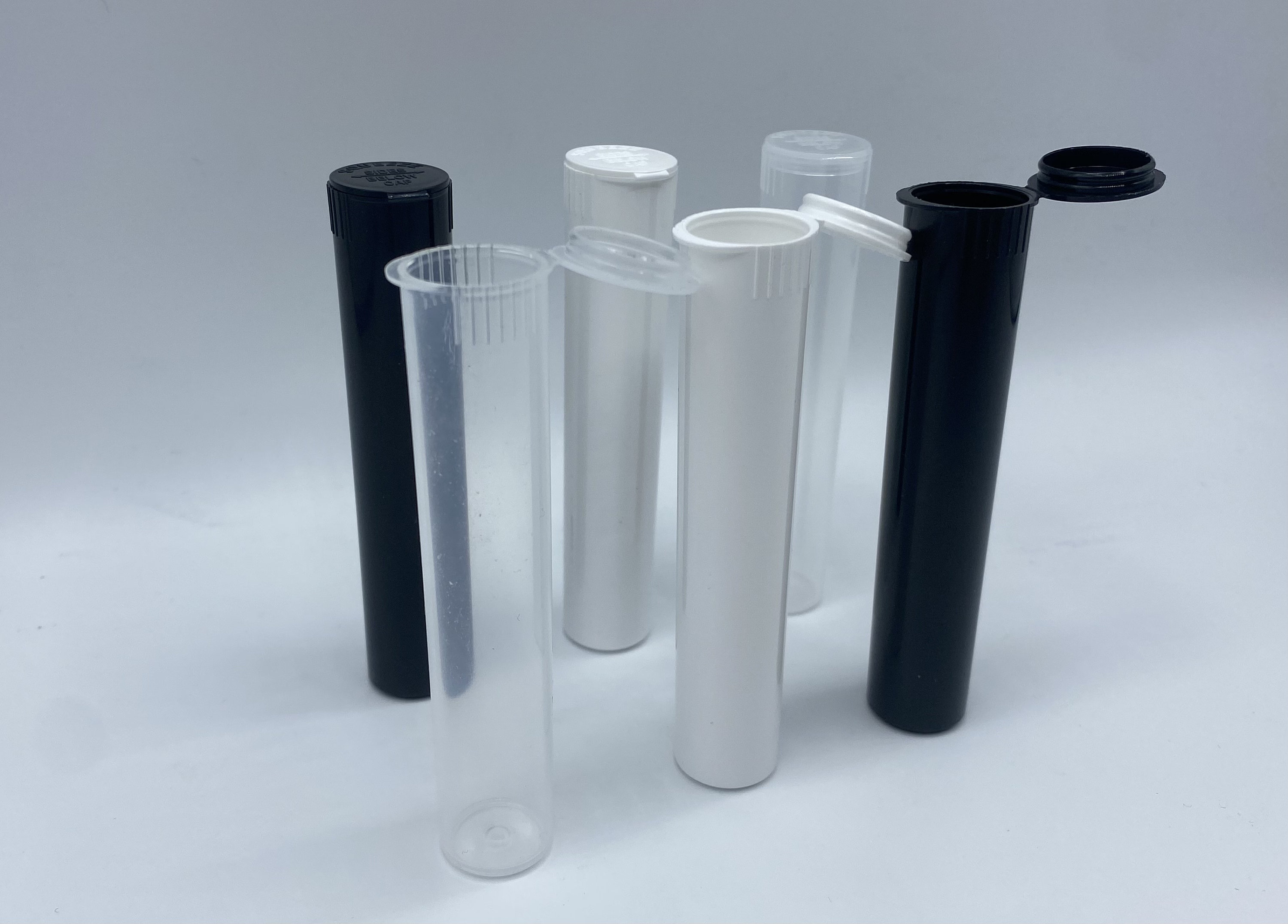 95mm Pre-roll Pop Top Doob Tube 1000 Count Black/white/clear - Etsy