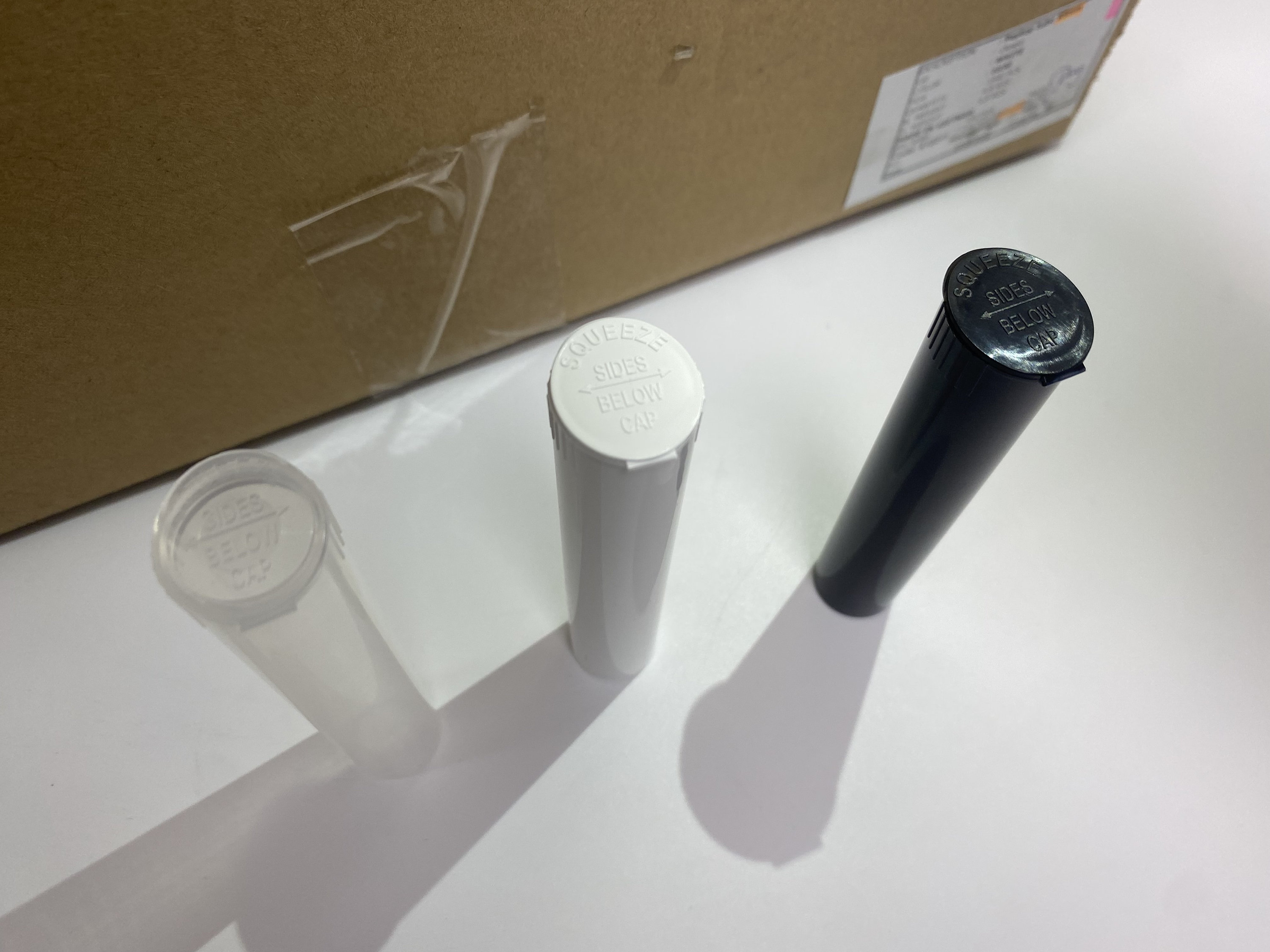 95mm Pre-roll Pop Top Doob Tube 1000 Count Black/white/clear - Etsy