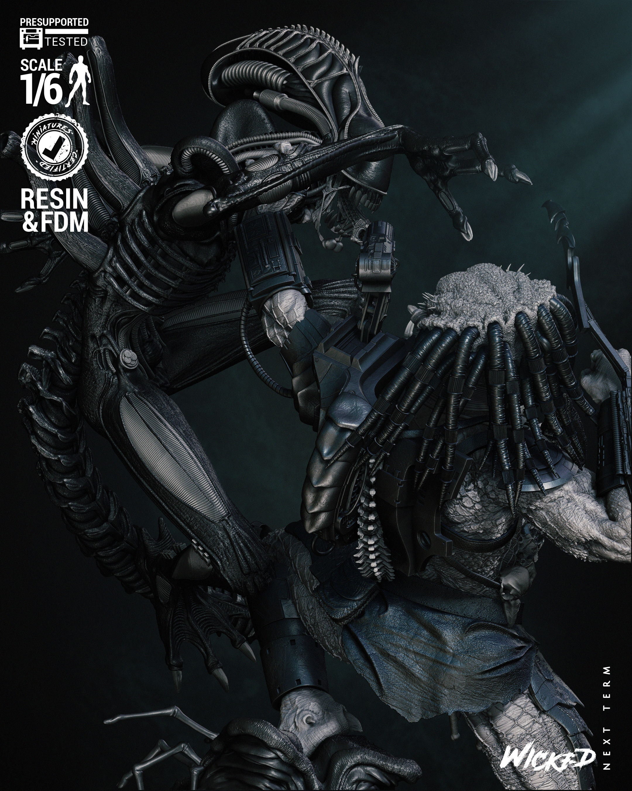 Predatorv Alien 3D Printing STL, 3D Model, 3d Figure, High Quality Stl ...