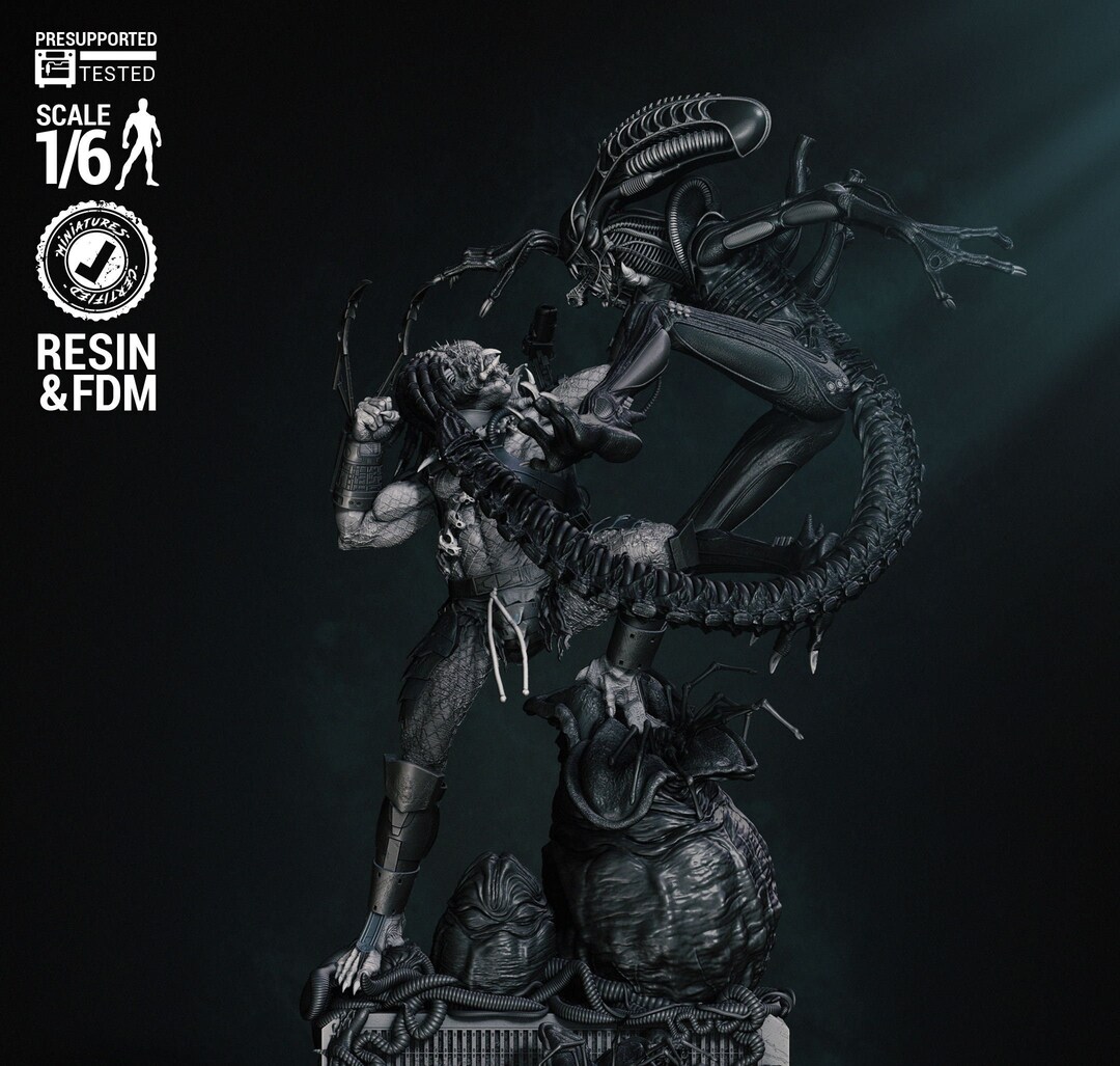 Predatorv Alien 3D Printing STL, 3D Model, 3d Figure, High Quality Stl ...