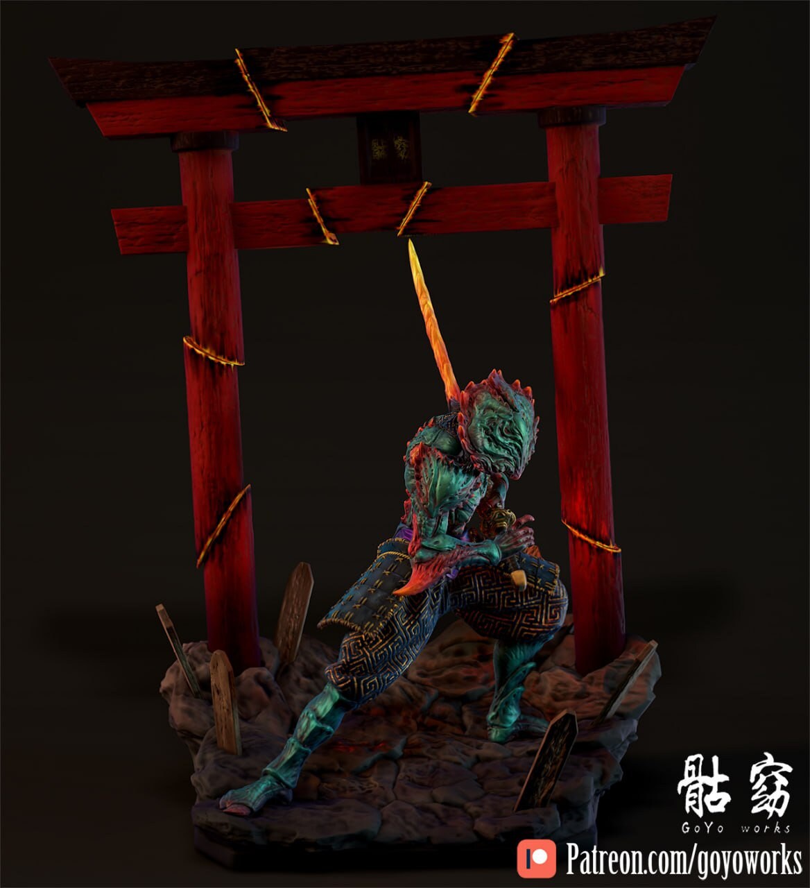 Demonstl SAMURAI 3D Printing STL,3D Model,3d Figure,high Quality Stl,3d ...