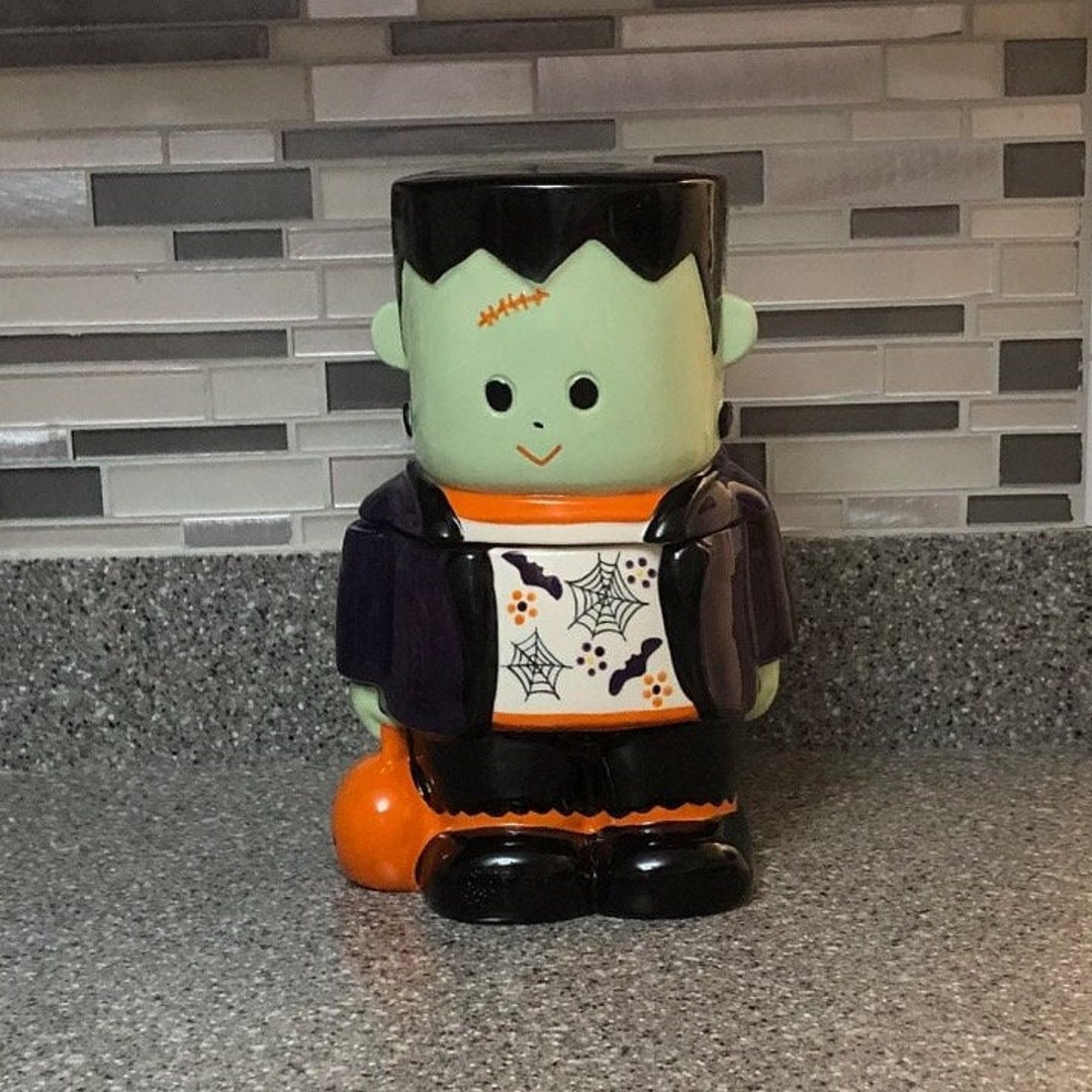 Frankenstein "lil Frank" Ceramic Cookie Jar in Boofetti Pattern ...