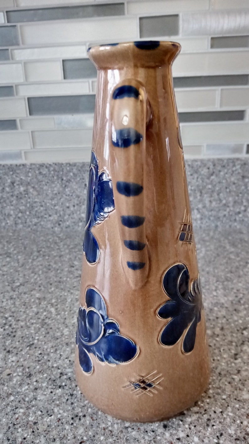 Salt-glazed Pottery Vase, Handled Pitcher, Westerwald-style, German ...