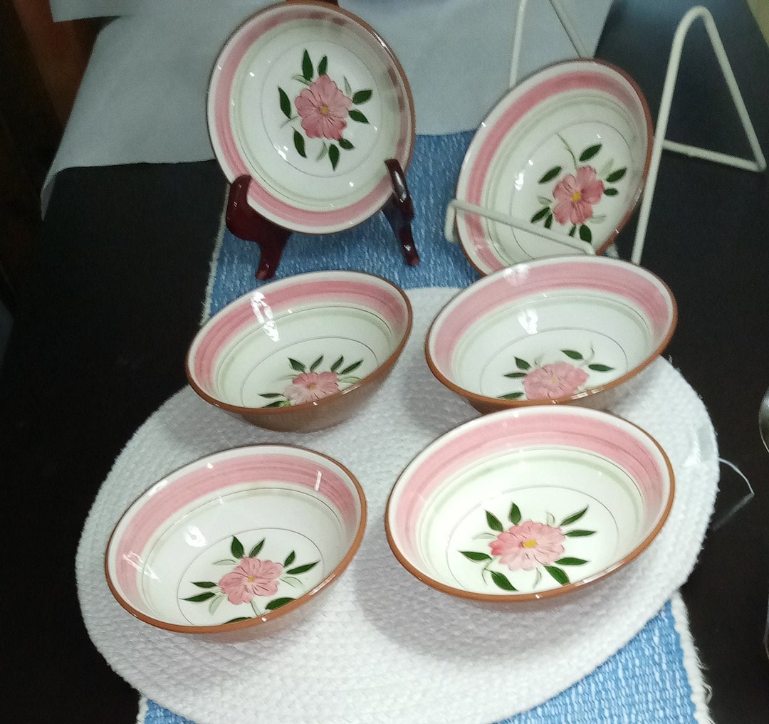 6 Stangl Bowls, A Wild Rose Pattern - Etsy