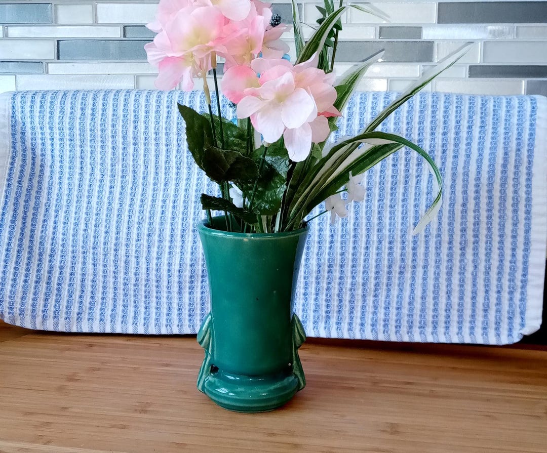 Mccoy Jade Green Vase With Art Deco Design - Etsy