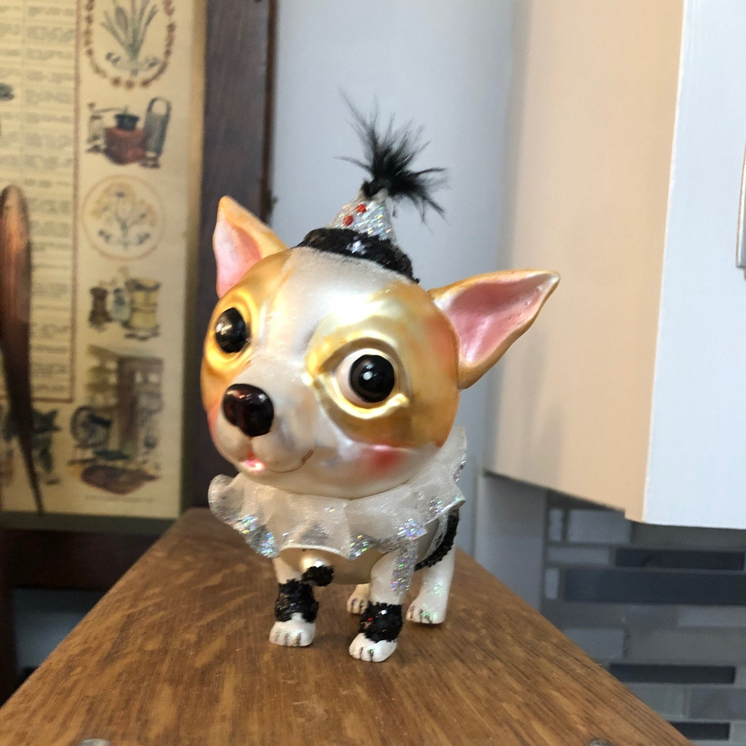 Chihuahua Dog Hand Painted Glass Ornament by Robert Stanley, Hobby Lobby - Etsy