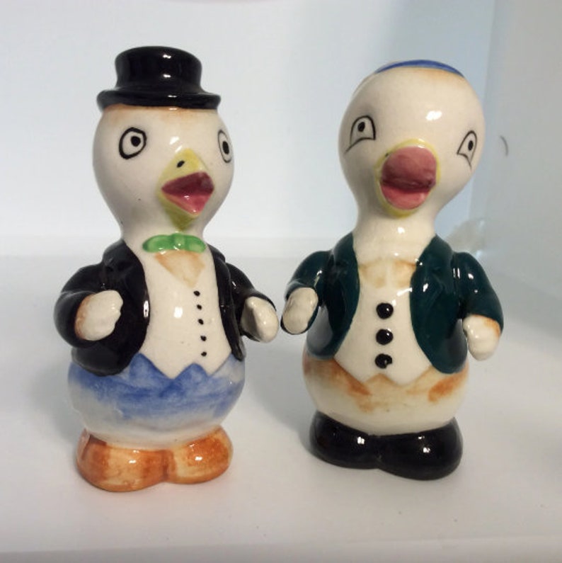 Duck Salt Pepper Ceramic Shakers Comic Novelty - Etsy