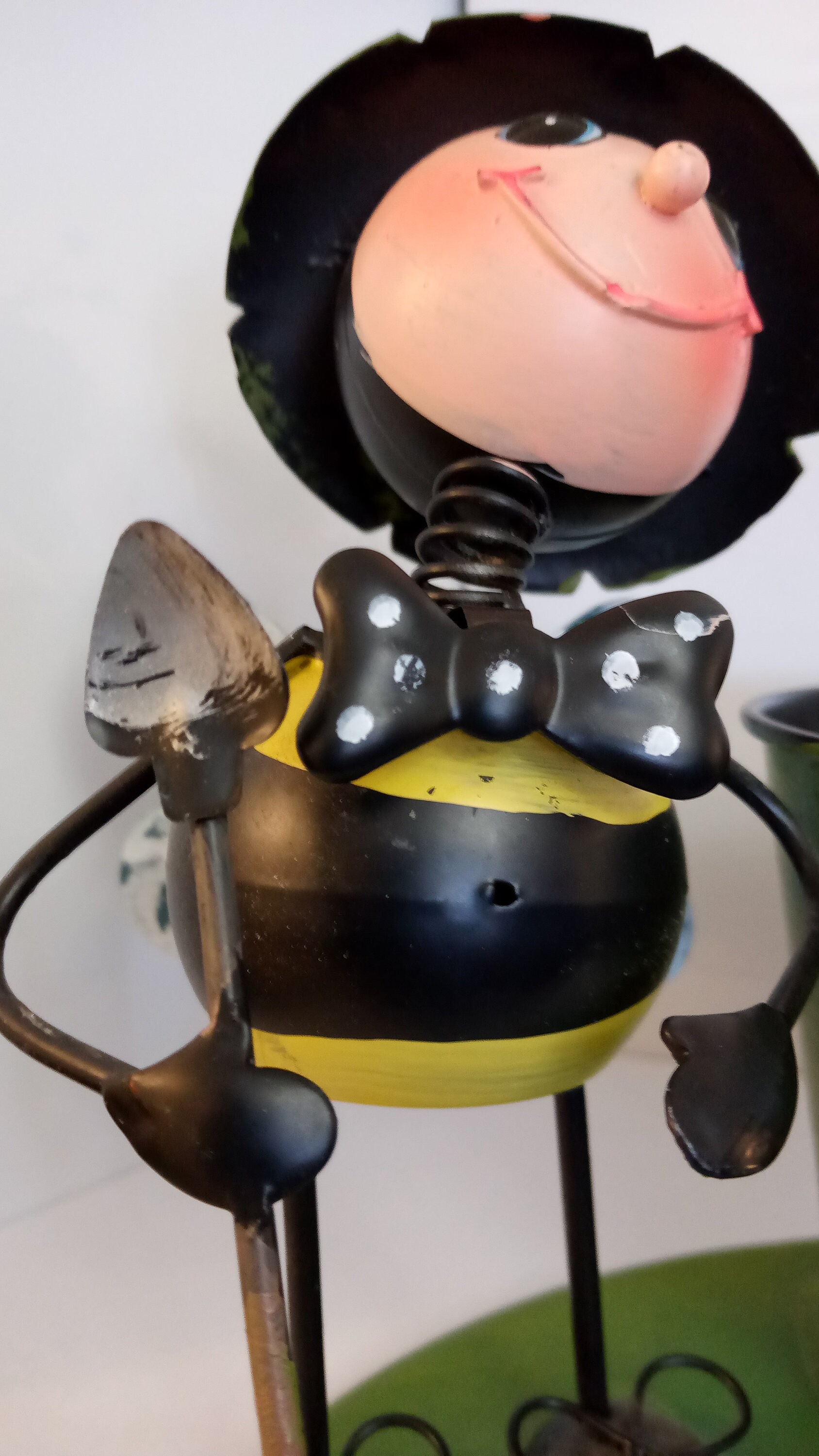Bumble Bee Planter Bobblehead Flower Pot Small Metal - Etsy