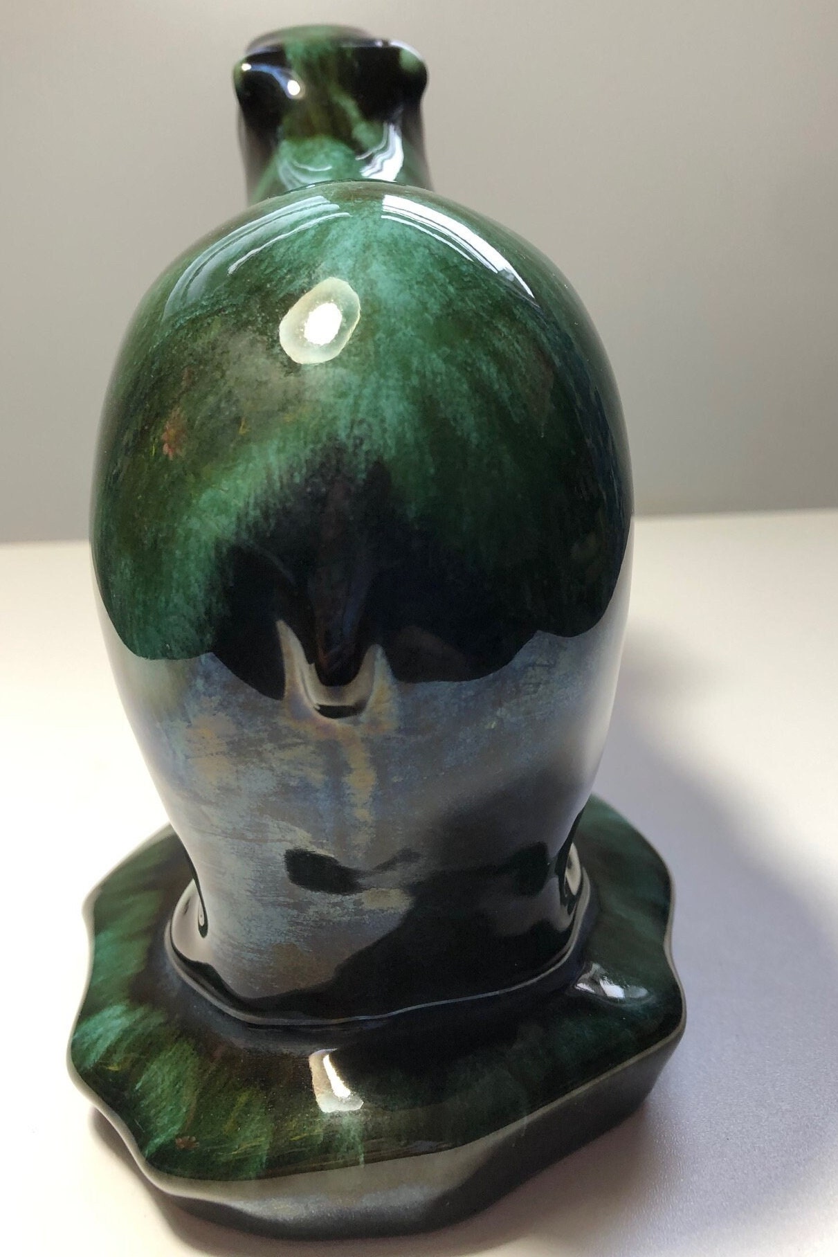 Blue Mountain Pottery Style Bear in Blue Green Flow Glaze, Canada - Etsy