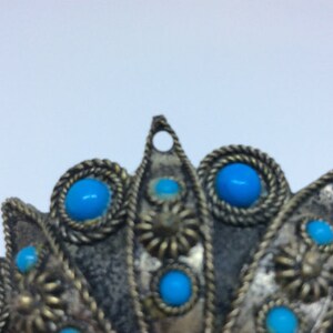 Faux Turquoise Pin, Flower, Sunburst, Combo Brooch Pendant - Etsy