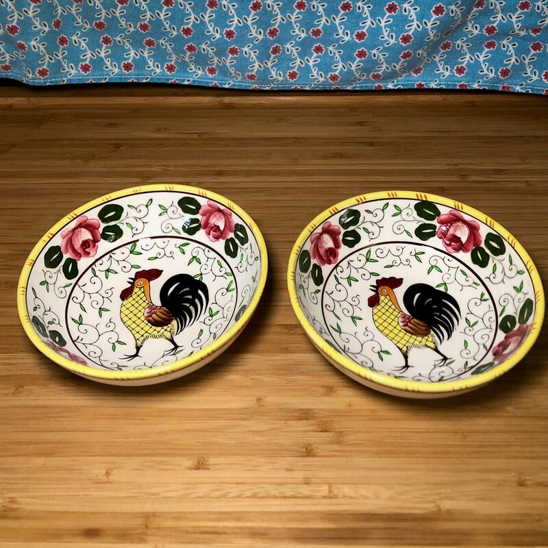 Rooster and Roses - Etsy