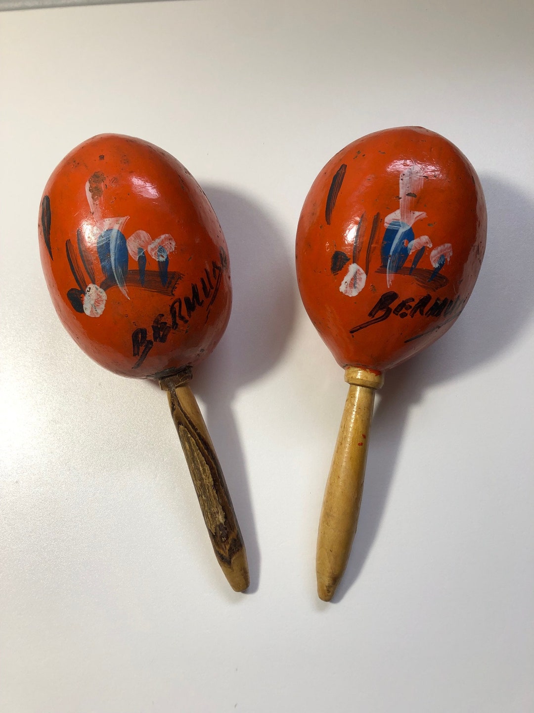 Orange Maracas, Hand Painted, Bermuda Souvenir - Etsy