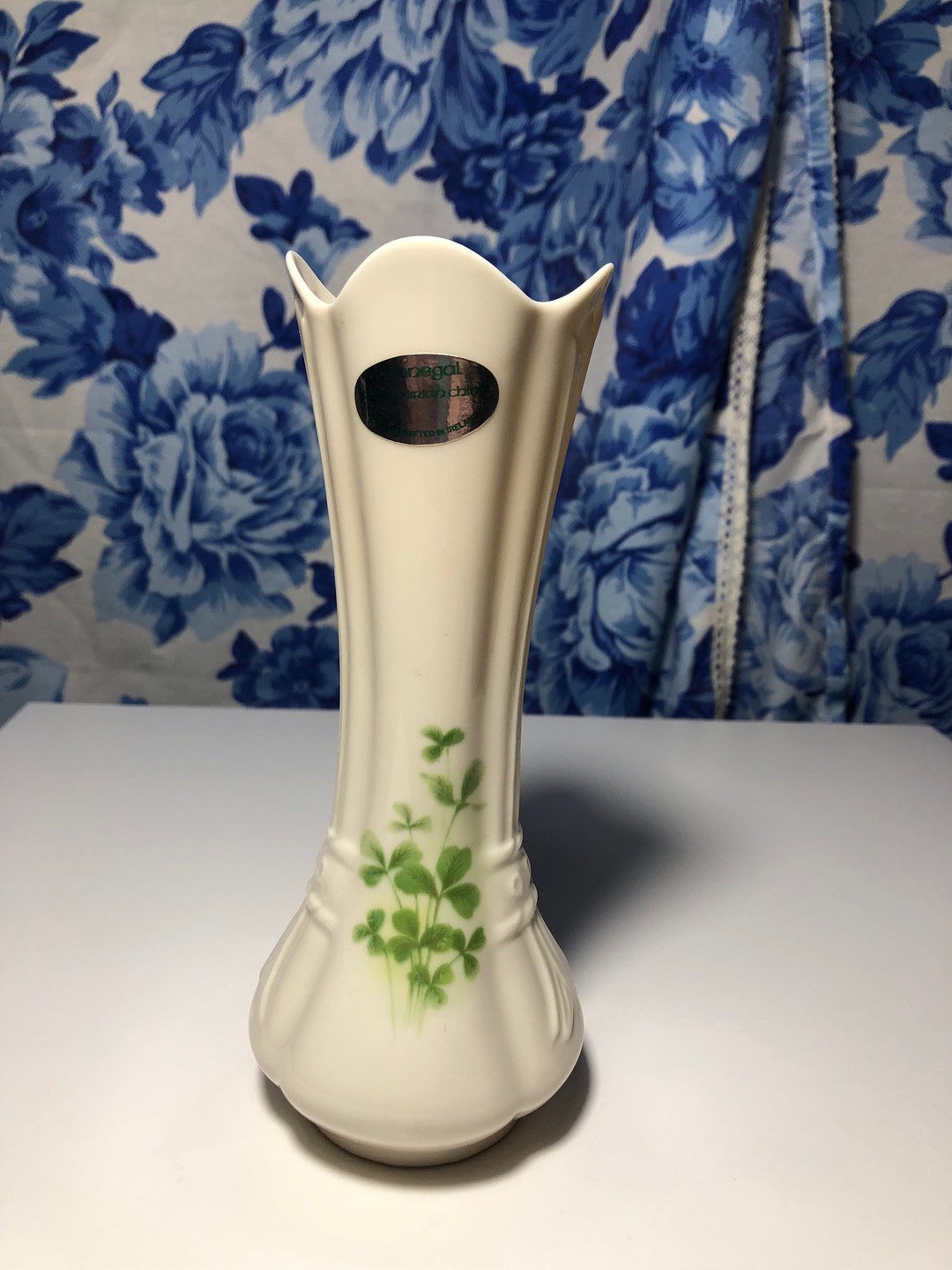 Donegal, Lennan Vase, #4014, Green, Shamrock Clover Design, Parian ...