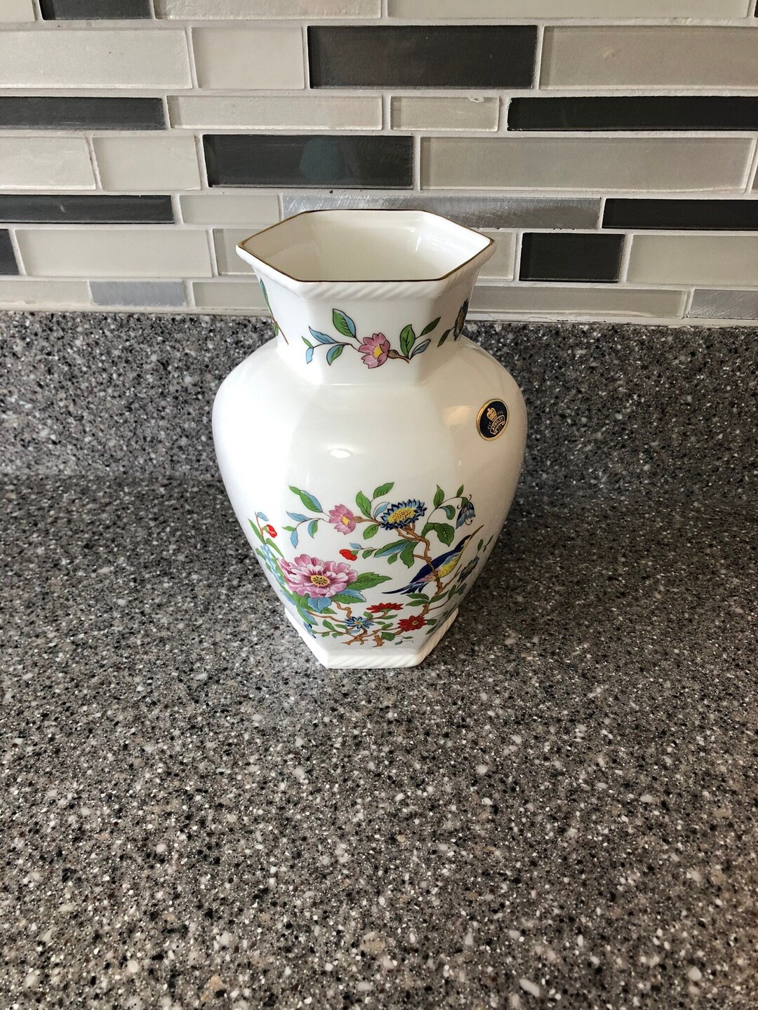 Flower Vase in Pembroke Pattern on Chelford Shape by Aynsley China ...