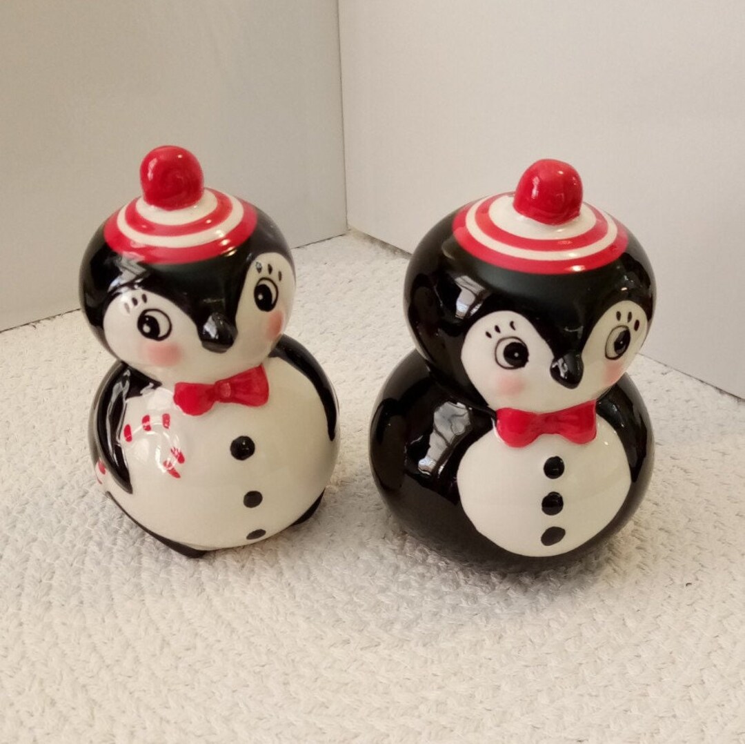 Penguin Salt Pepper, Ceramic Shaker Set, Johanna Parker, Christmas ...