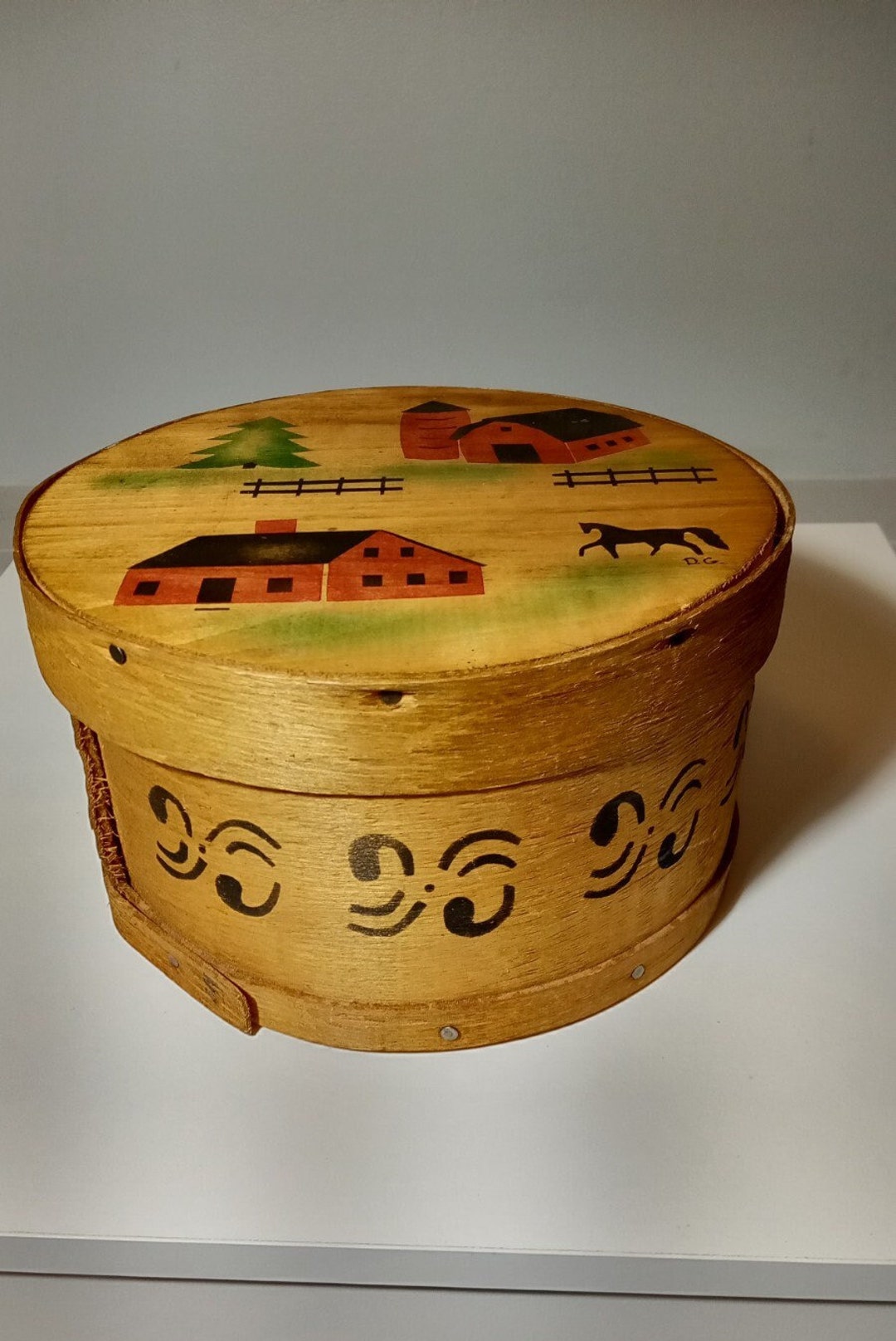 Shaker Style Wooden Pantry Box Hand Painted & Artist Signed - Etsy