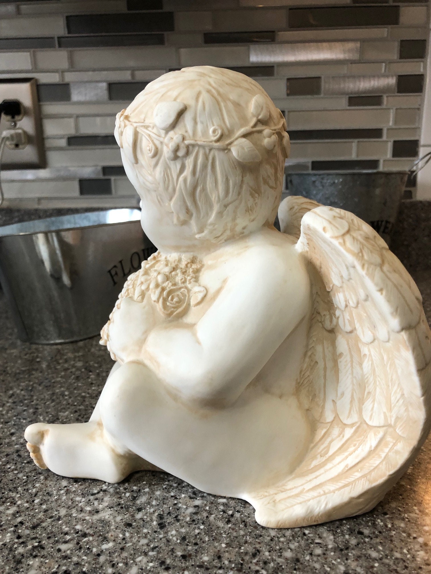 Winged Cherub Figurine Angel Statue No. 13883 by Artline - Etsy