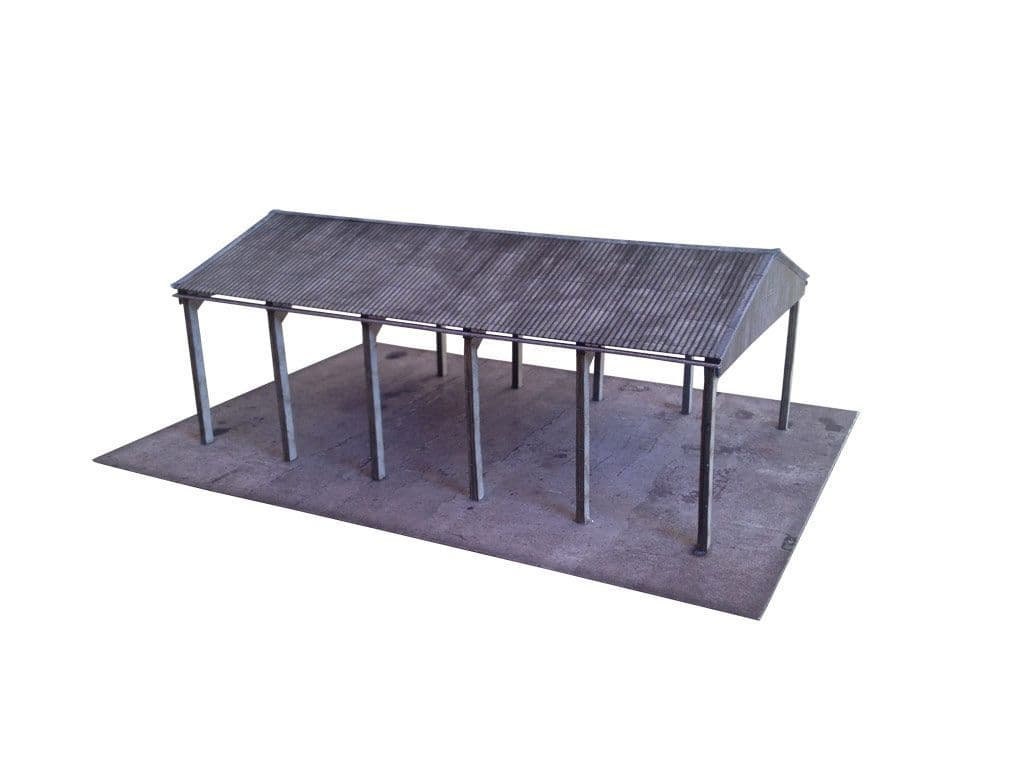 KX015-OO Laser Cut Open Sided Barn for OO Gauge Model Railway & 1:76 ...