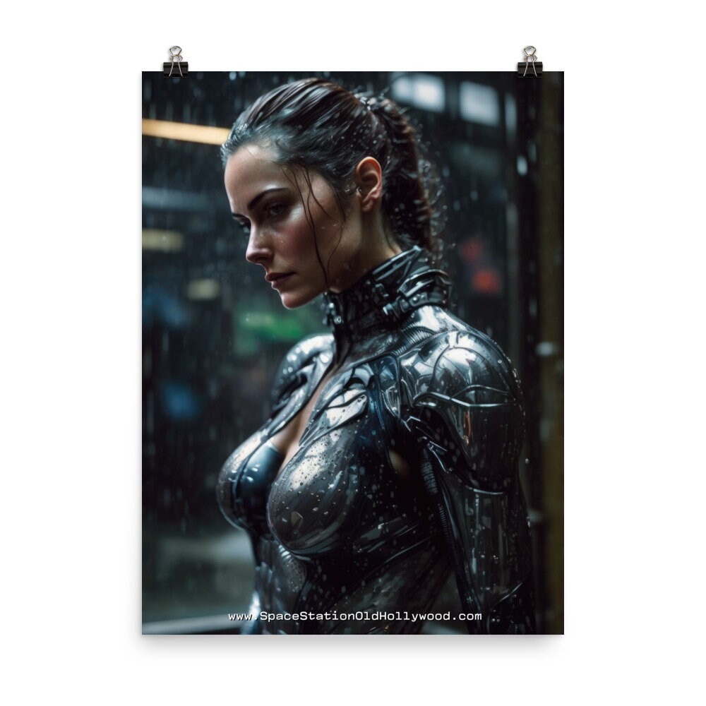 Sci-fi Female Cyborg Poster, Science Fiction Portrait, Futuristic ...