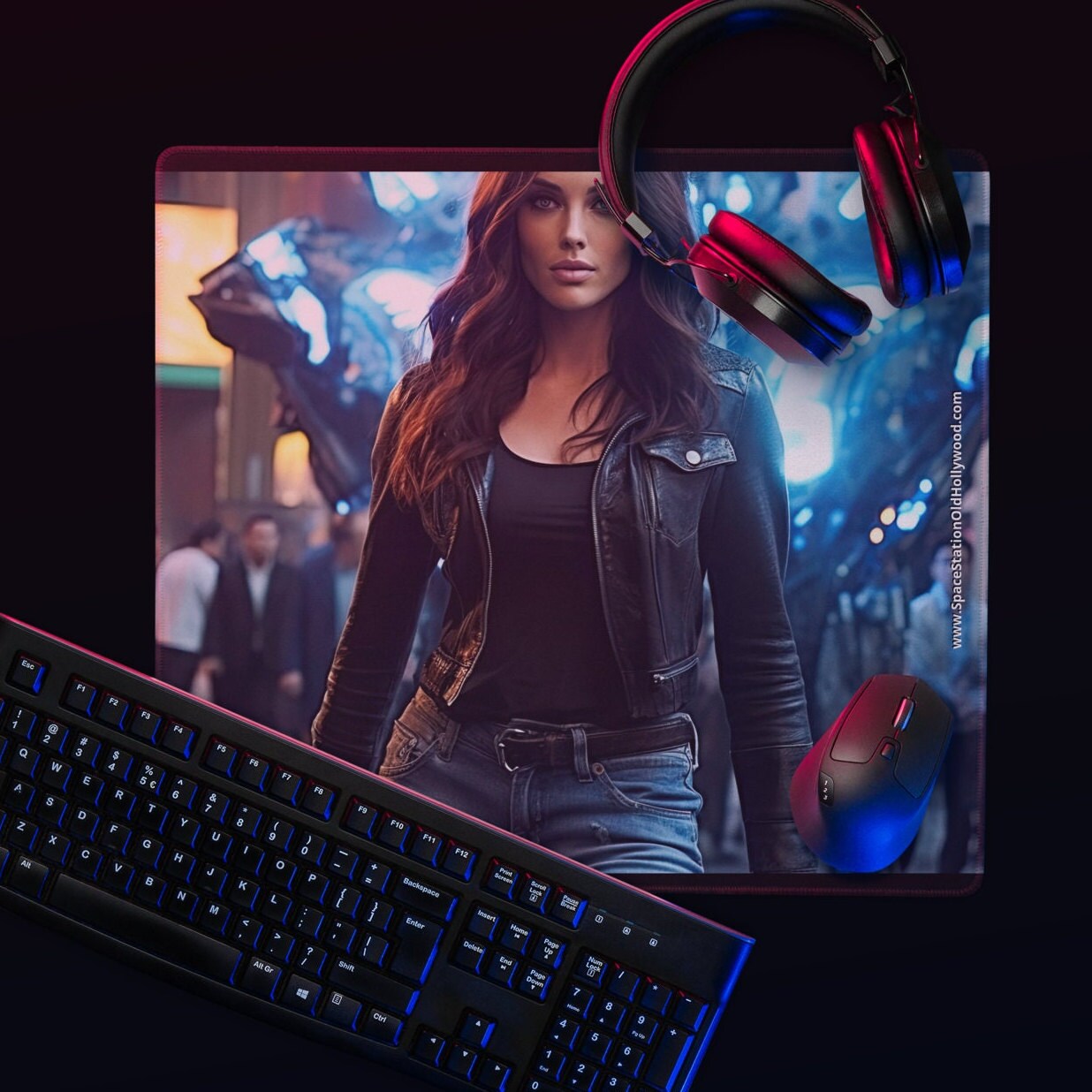 A Girl and Her Robot Gaming Mouse Pad Science Fiction - Etsy