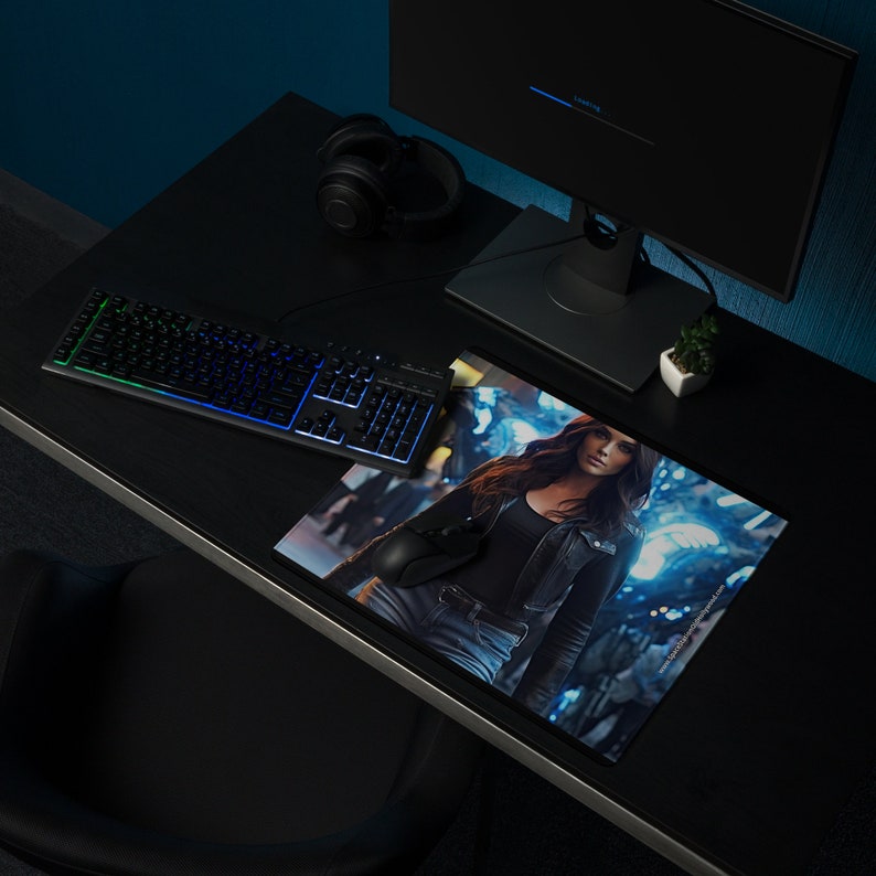 A Girl and Her Robot Gaming Mouse Pad Science Fiction - Etsy