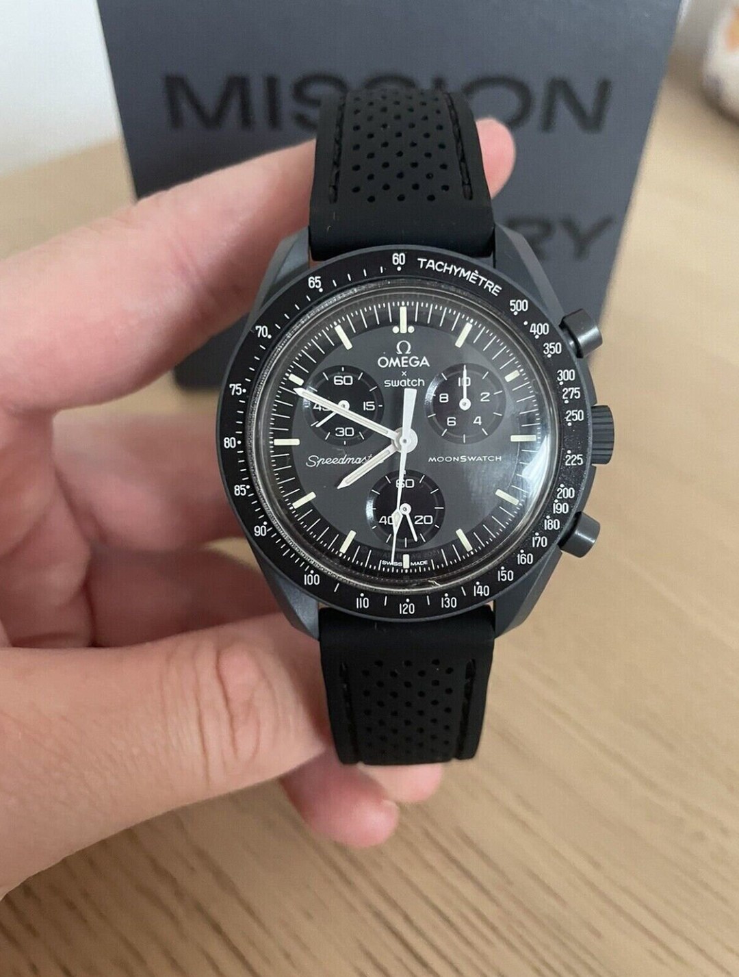 NO1 Omega X Swatch Moonswatch Mission to Mercury Black - Etsy
