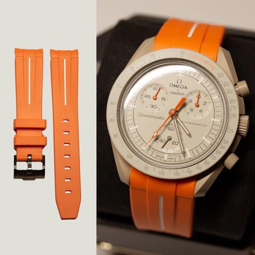 Omega X Swatch Moonswatch Orange /white Mission to - Etsy
