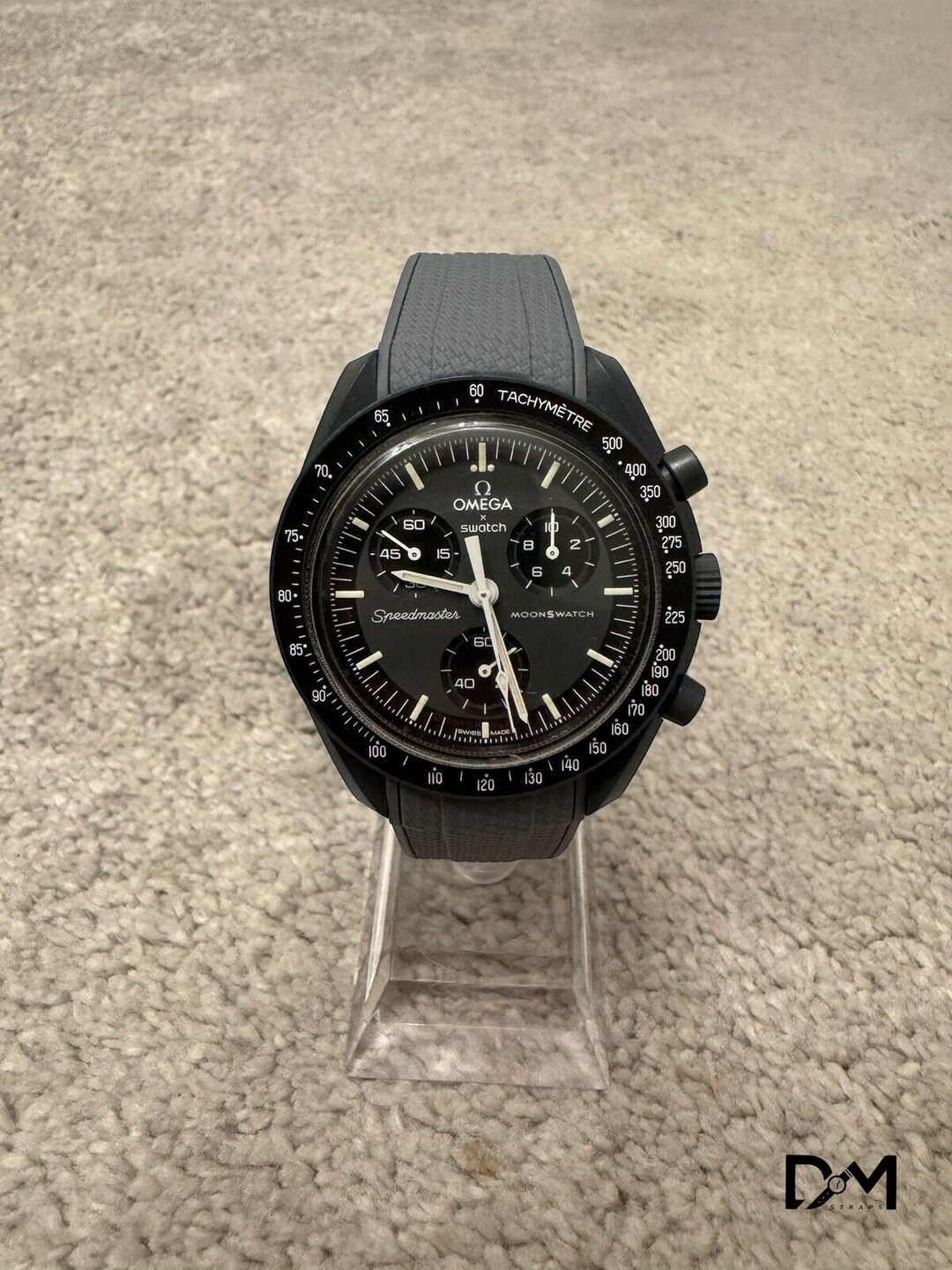 No1 Moonswatch Strap Moonswatch Mission to Mercury Grey Premium Strap ...