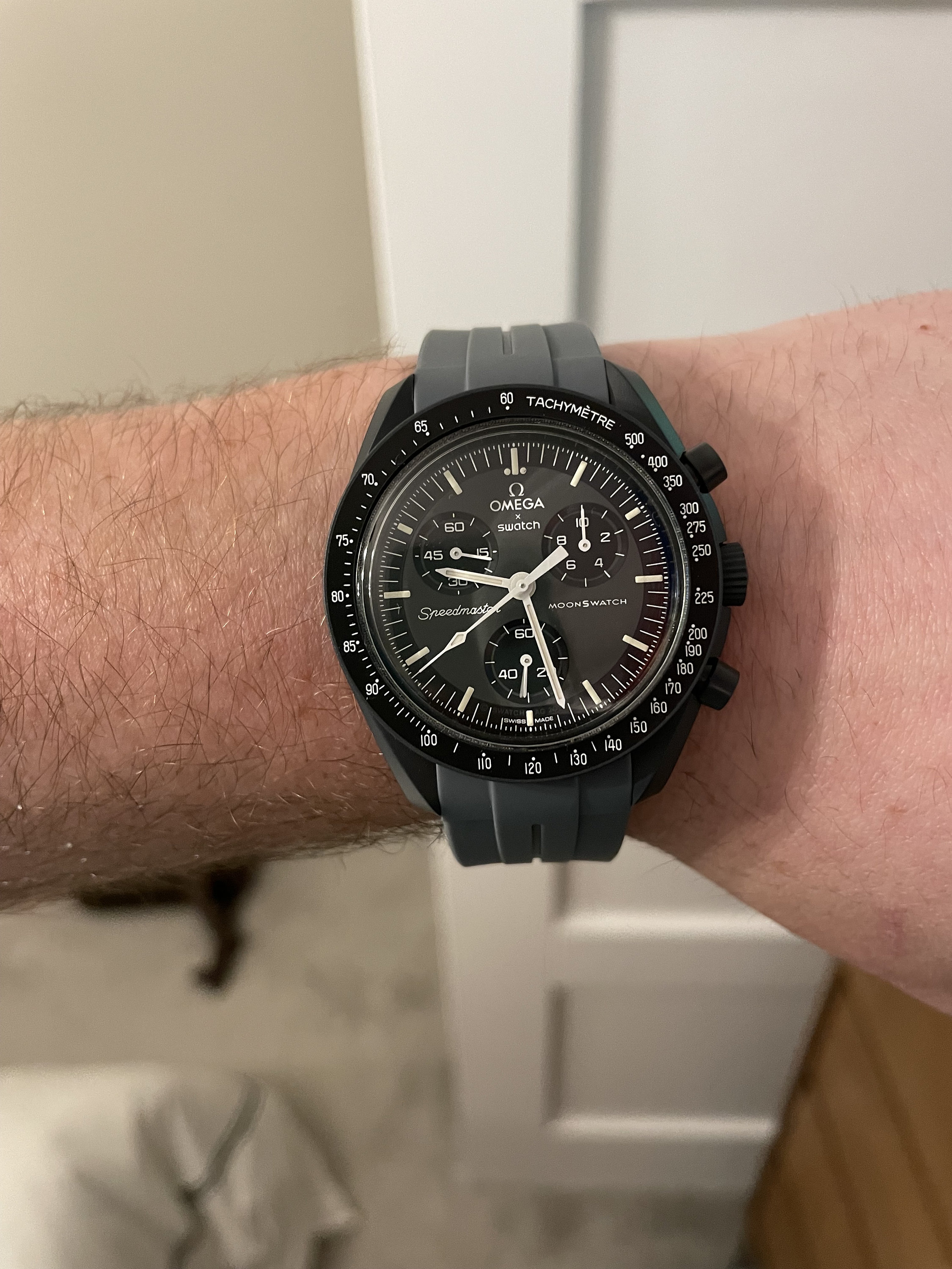 Moonswatch Strap Grey Rubber Strap Only for Mission to Mercury and ...