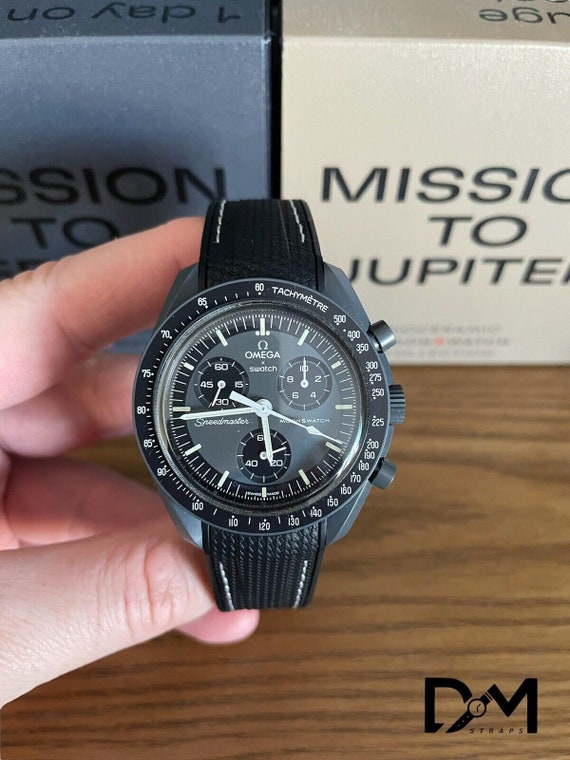 Omega X Swatch Moonswatch - New Premium Black Strap O… - Gem